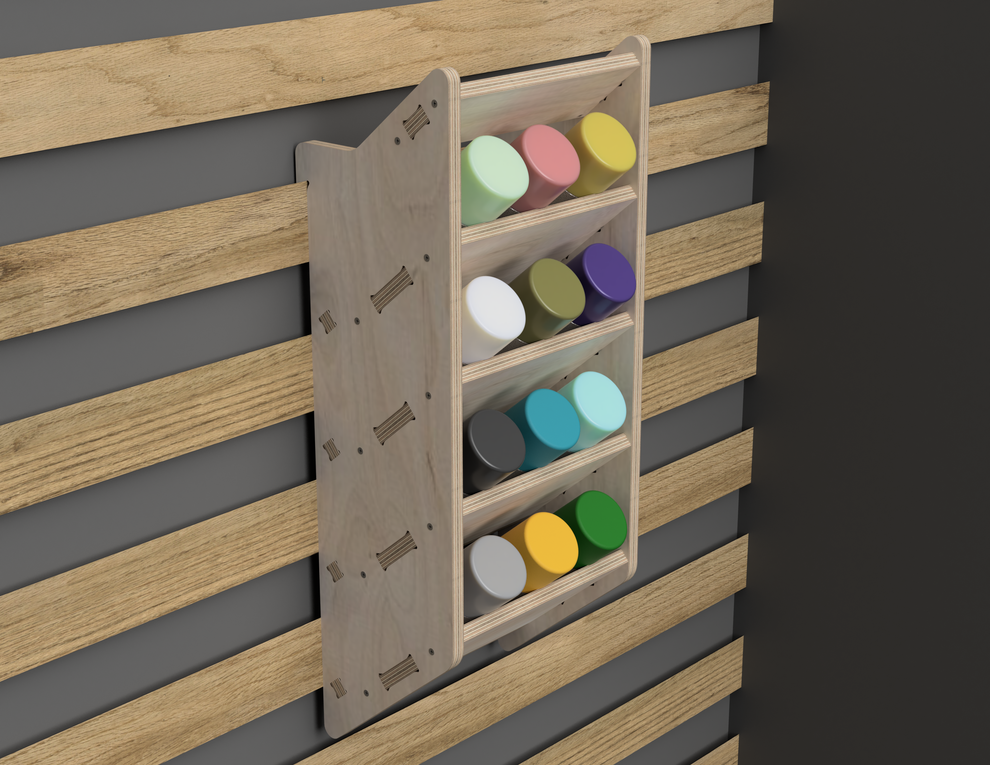 Spray Paint Display - French Cleat Attachment - DXF Files – Aribabox