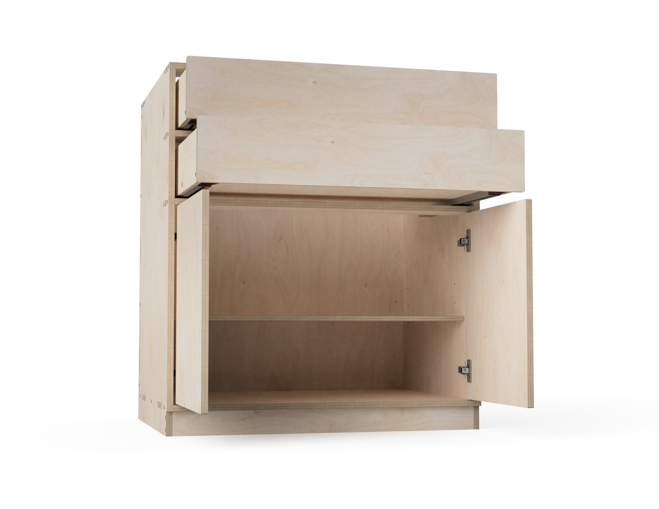 Double Kitchen Cabinet With Two Drawers (Inset Door Cabinets) DXF File ...