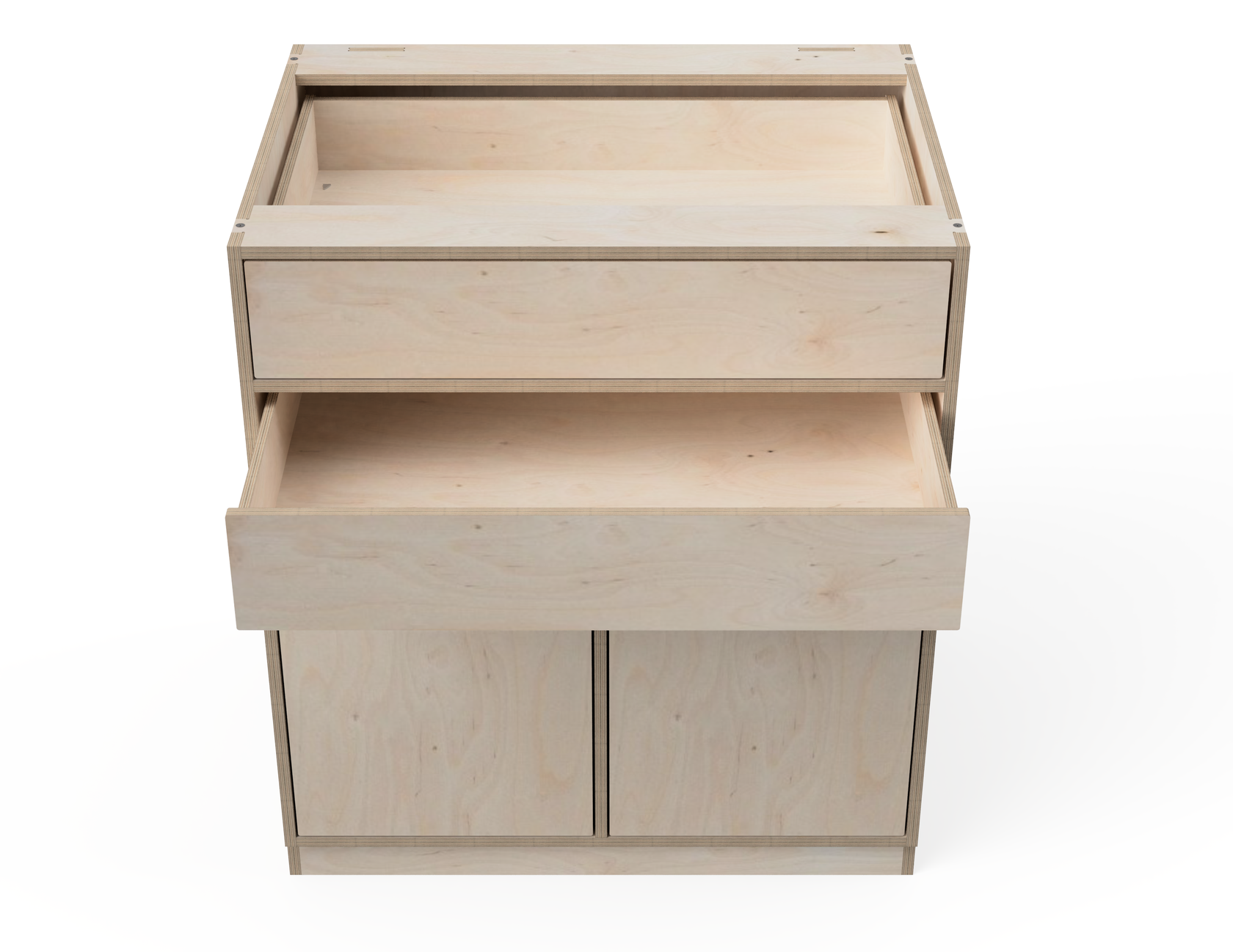 Double Kitchen Cabinet - Large Drawers (Inset Door Cabinets) DXF Files ...