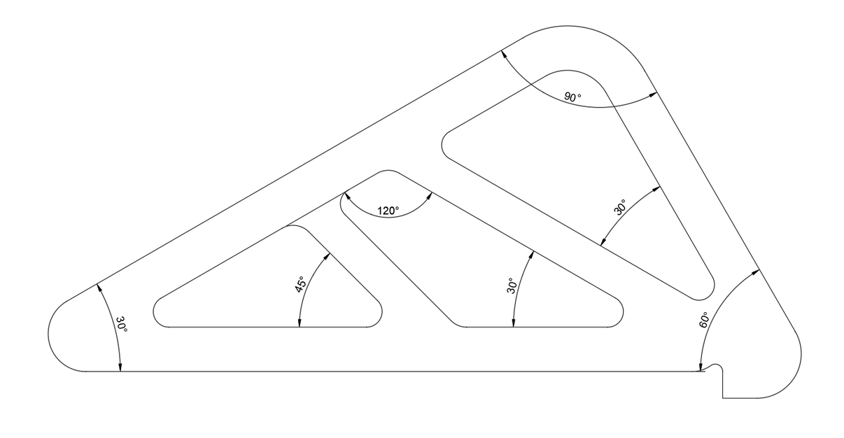 Triangle Push Stick DXF file – Aribabox