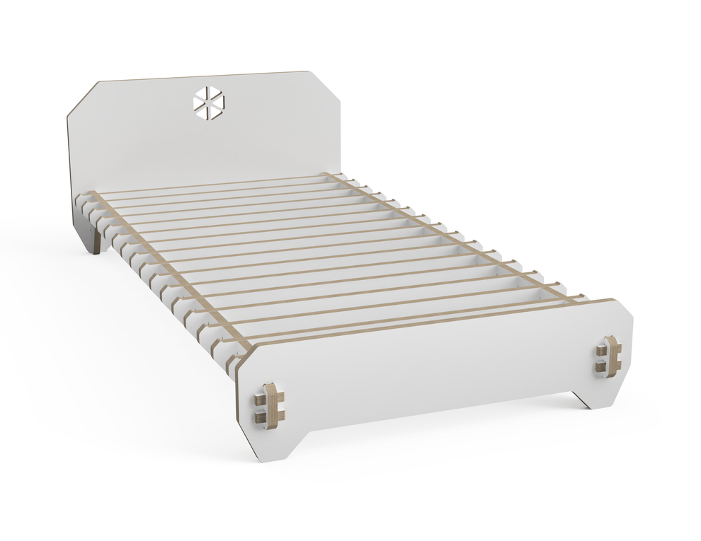 Bed (one person) DXF file – Aribabox