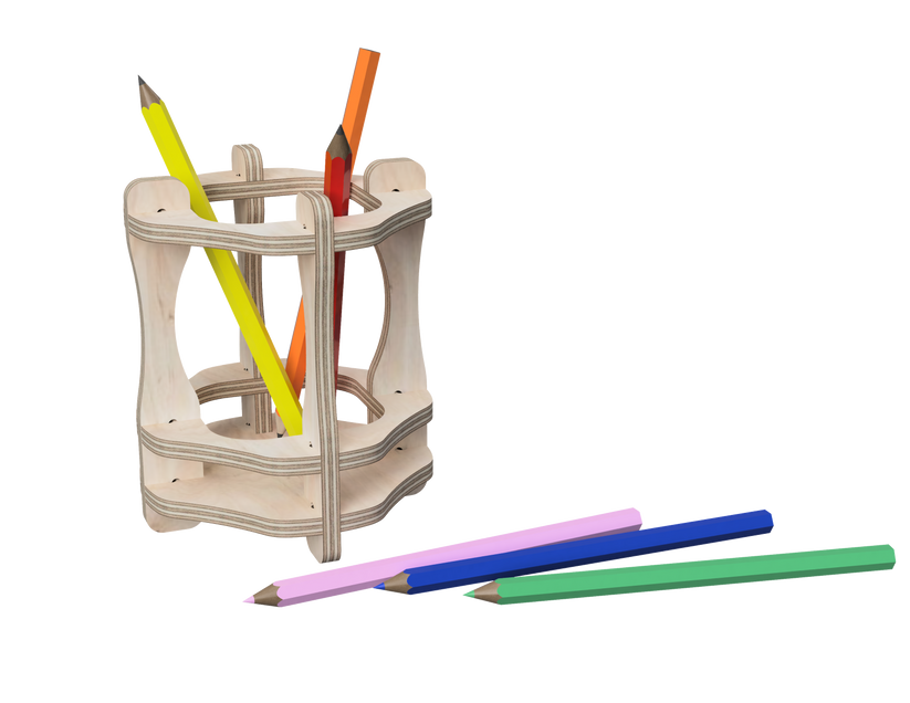 Pen Holder DXF file – Aribabox